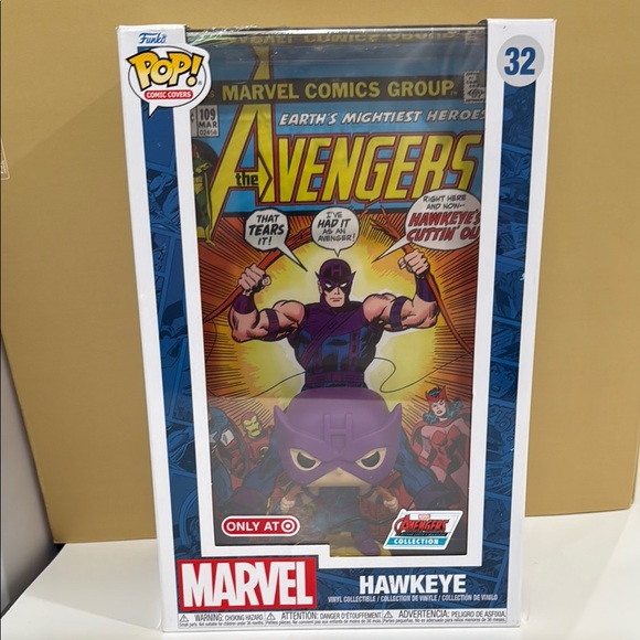 Funko Pop Marvel | Toys | Marvel Avengers Hawkeye Pop Comic Display 32 ...